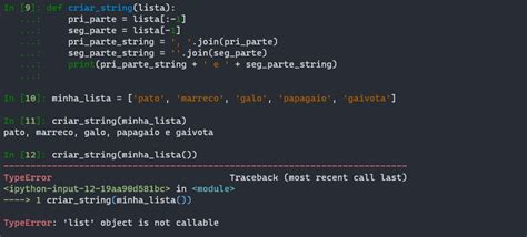 ajuda erro no retorno de função lista para string python