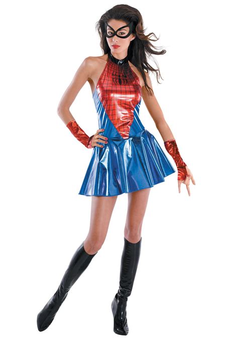 Sexy Superhero Spider Girl Costume  On Cute Man Couples No 3 Size