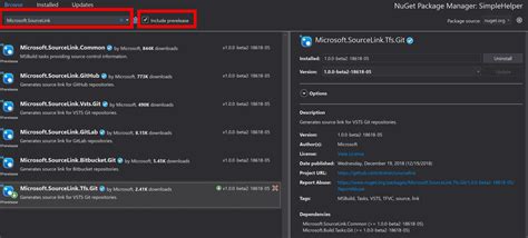 debug nuget packages with sourcelink no symbols package