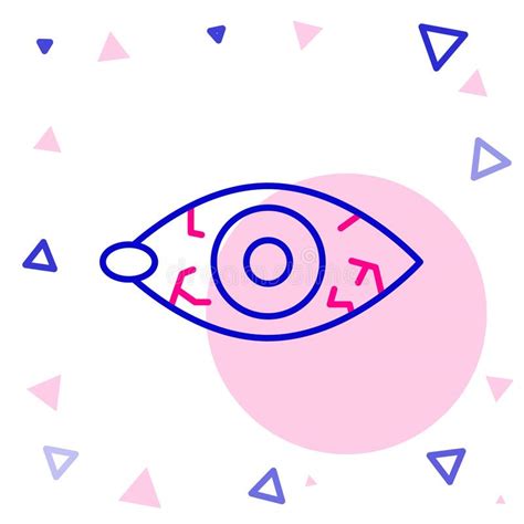 Ojo Con Conjuntivitis Viral O El Ojo Rosado Ilustración Del Vector