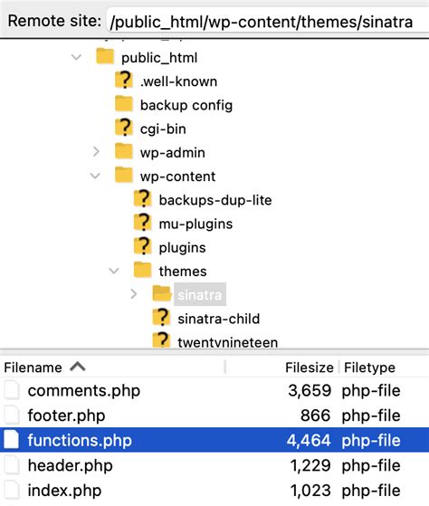 how to find access and edit functions php in wordpress