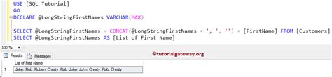 sql concatenate rows into string