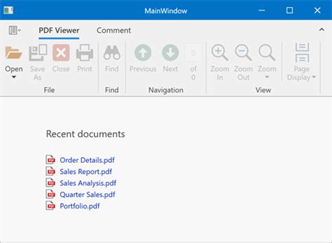 create a pdf viewer wpf controls devexpress documentation