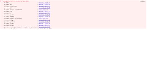 javascript jquery uncaught syntaxerror unexpected identifier for
