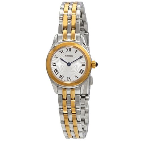 Seiko Quartz White Dial Two Tone Ladies Watch P1 Swr038 4954628234940