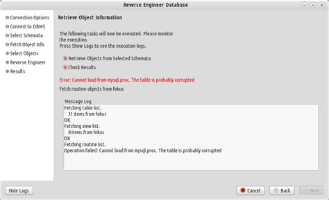 cara mengatasi error mysql mariadb cannot load from mysql proc jaranguda