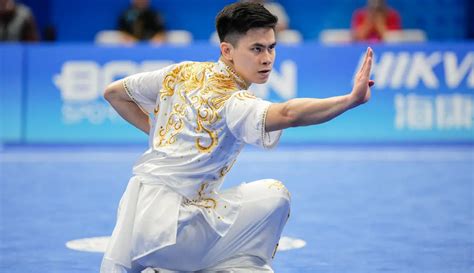 Aksi Edgar Xavier Marvelo Saat Raih Perak Cabang Wushu Asian Games 2023