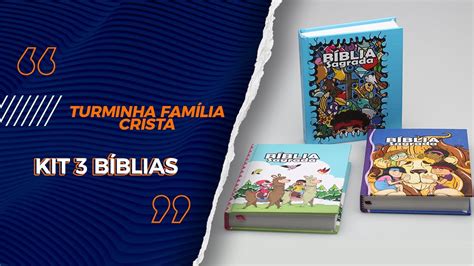 Kit 3 Bíblias Turminha Família Cristã Livrarias Família Cristã