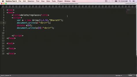 javascript arrays delete and replace functions youtube