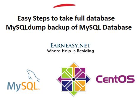 easy steps to take full database mysqldump backup of mysql