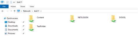 creating a shared folder in windows server 2016 core from
