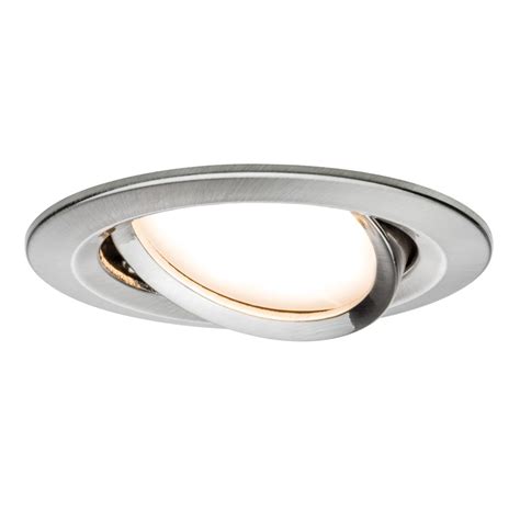 Spot Led Encastrable Orientable Dimmable 220v Acier 7w Gu10 Paulmann 93603