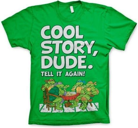 Teenage Mutant Ninja Turtles Tmnt Cool Story Dude T Shirt Green Ebay