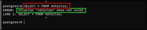 how to fix “relation does not exist” error in postgres n n n n