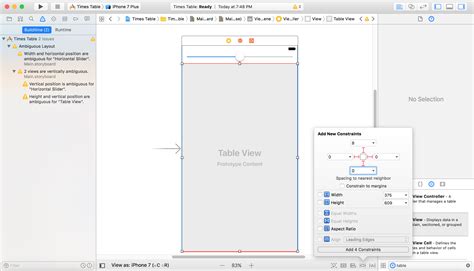 ios autolayout constraint issue for tableview stack overflow
