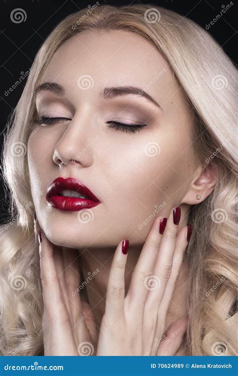 Beauty Woman With Perfect Makeup Beautiful Professional Holiday Make