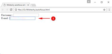 html tutorial autofocus attribute in html html5 html code html