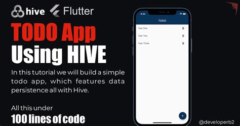 todo app using hive database — flutter by bittu patel medium