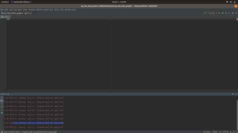 error running test js program path not specified ides support