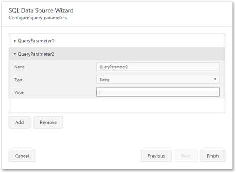 configure query parameters reporting devexpress documentation