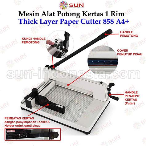 Mesin Machine Cutter And Puncher Alat Potong Kertas 1 Rim Thick