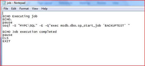 execute and get output of t sql queries using sql job sql