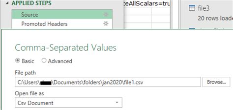 power query dynamic file path excel quick help