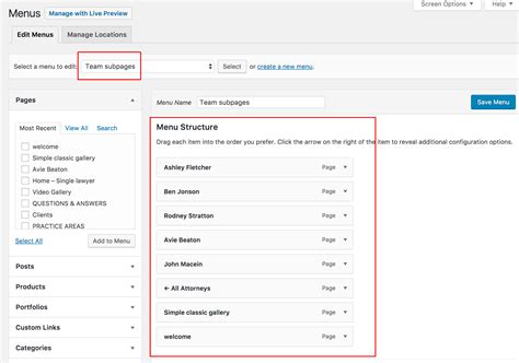 how to add a custom menu widget to a page s sidebar church and