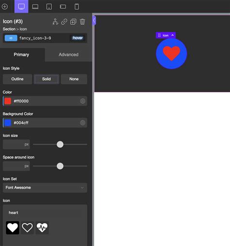icon pseudo class hover broken does not render on front end only