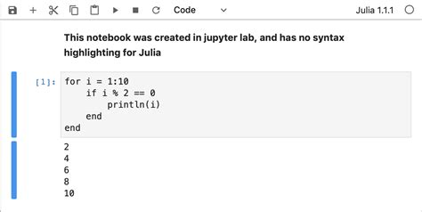 julia syntax highlighting not working in notebooks created with