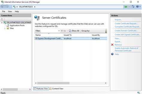 ssl certificate installation with microsoft iis 10