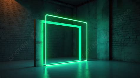 Glowing Neon Border In A Digital World Background Neon Circle Laser