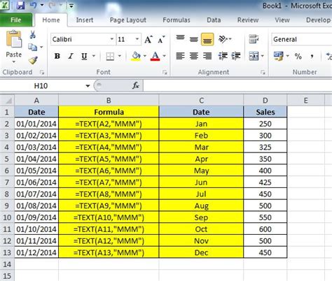 how to convert a date into a month name in excel 2010 dedicated excel