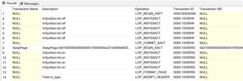 querying the transaction log of a database to identify activity by user