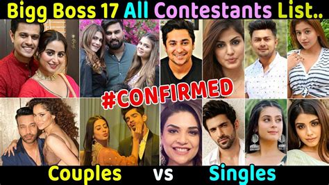 Bigg Boss 17 Confirmed Contestants List Of Singles Vs Couples Latest By