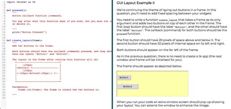 solved 1 import tkinter as tk gui layout example ii we re