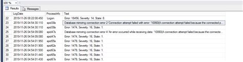 sql server database mirror a connection attempt failed