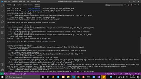 attributeerror mysqlconverter object has no attribute list to