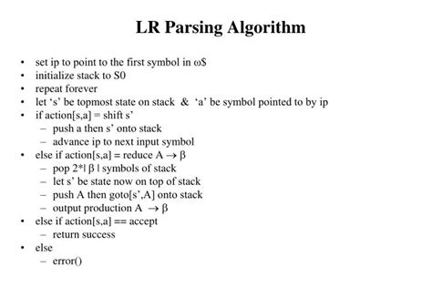 ppt lr parsing powerpoint presentation id 3206964
