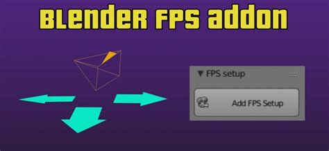 addon fps setup for the blender game engine blendernation
