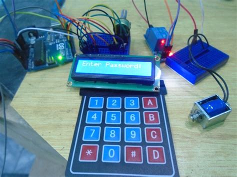 how to make an arduino keyless door lock system with keypad and lcd