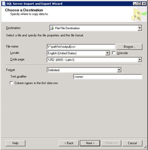 copy huge amount of sql data into a file stack overflow
