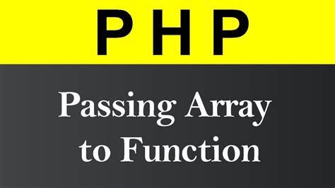 passing array to function in php hindi youtube