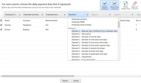 importing daily payments using csv file brightpay documentation