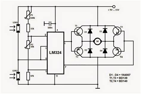 solar tracker circuit ~ simple projects