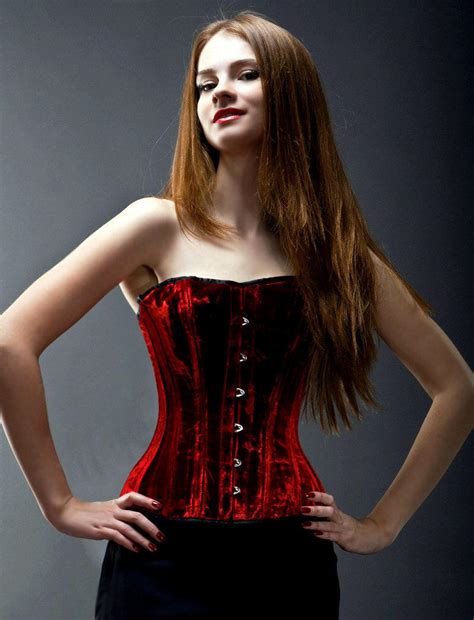 Halfbust Velvet Steel Boned Authentic Heavy Corset For Tight Lacing