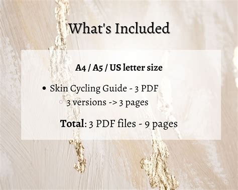 Skin Cycling Routine Printable Template Skin Cycling Guide Etsy