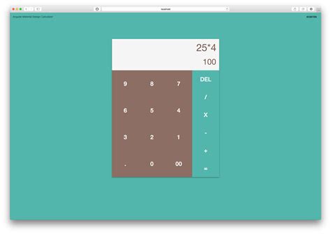 angular material design calculator angular script
