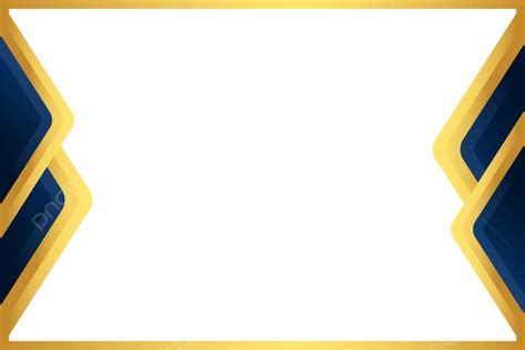 Certificate Border In Gold And Blue Color With Simple Elegant Style