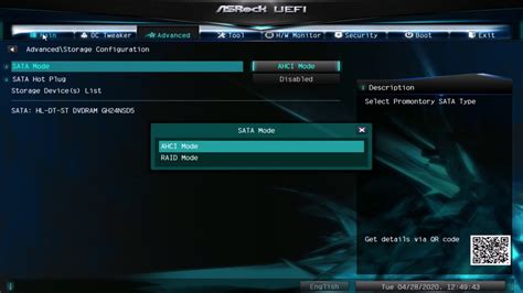 Asrock A320m Hdv R4 0 Uefi Bios Setup And Settings Youtube